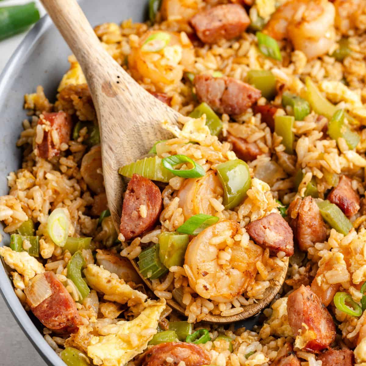 Cajun Fried Rice - A One Pot Wonder