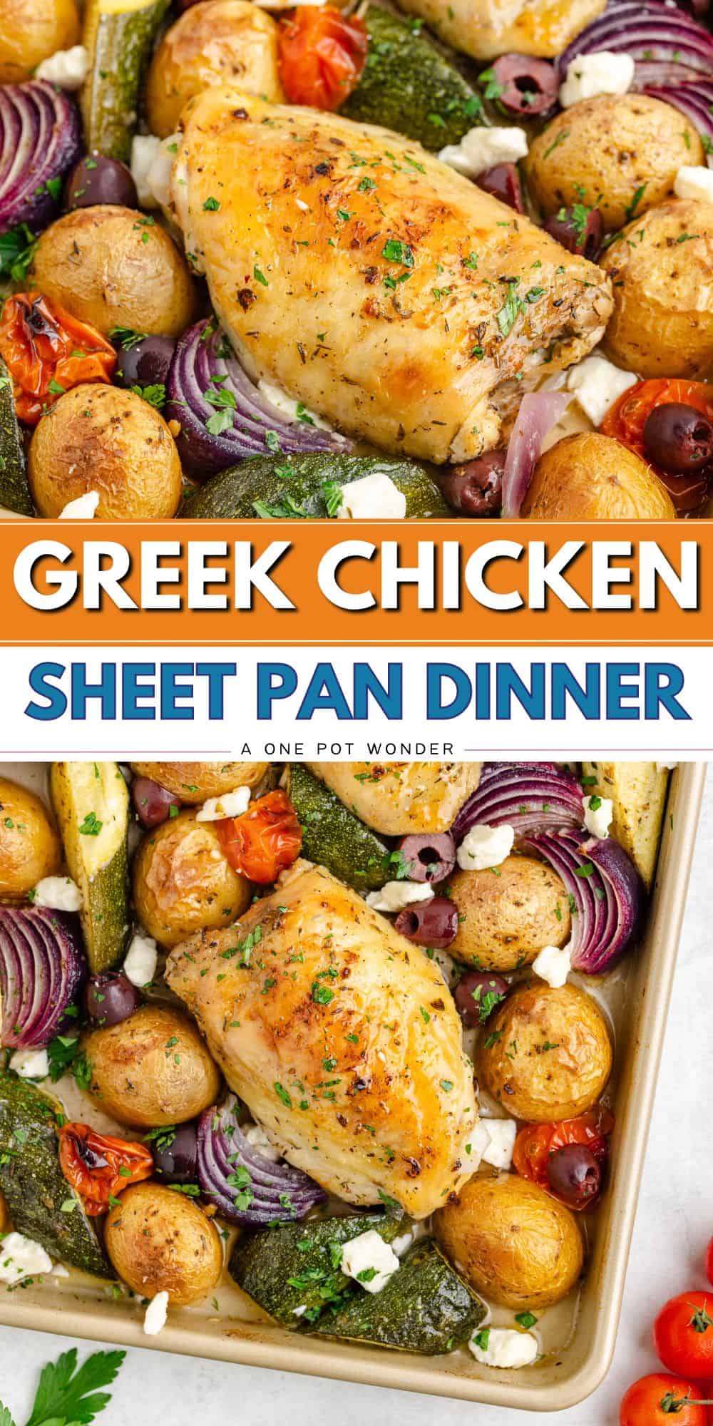 Greek Chicken Sheet Pan Dinner - A One Pot Wonder