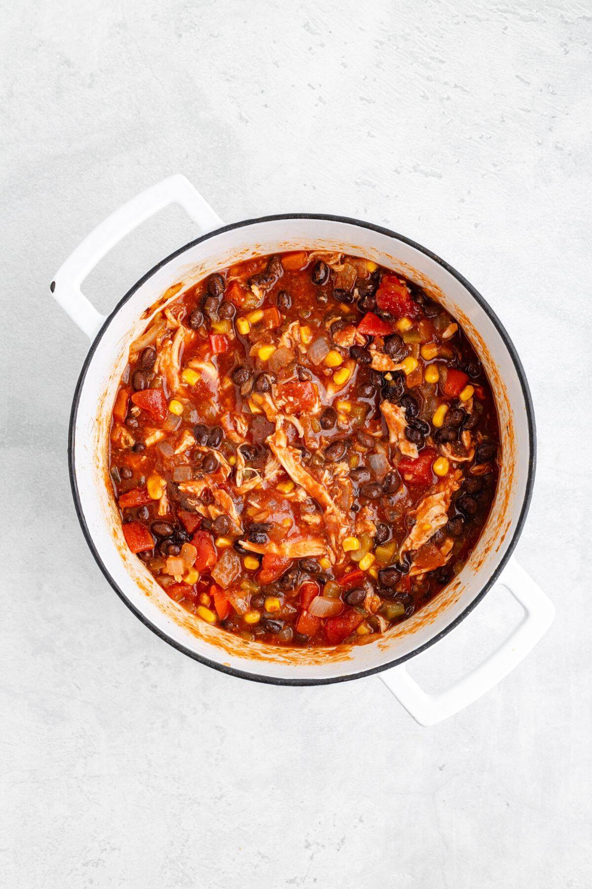 Easy Chicken Red Chili with Rotisserie Chicken - A One Pot Wonder