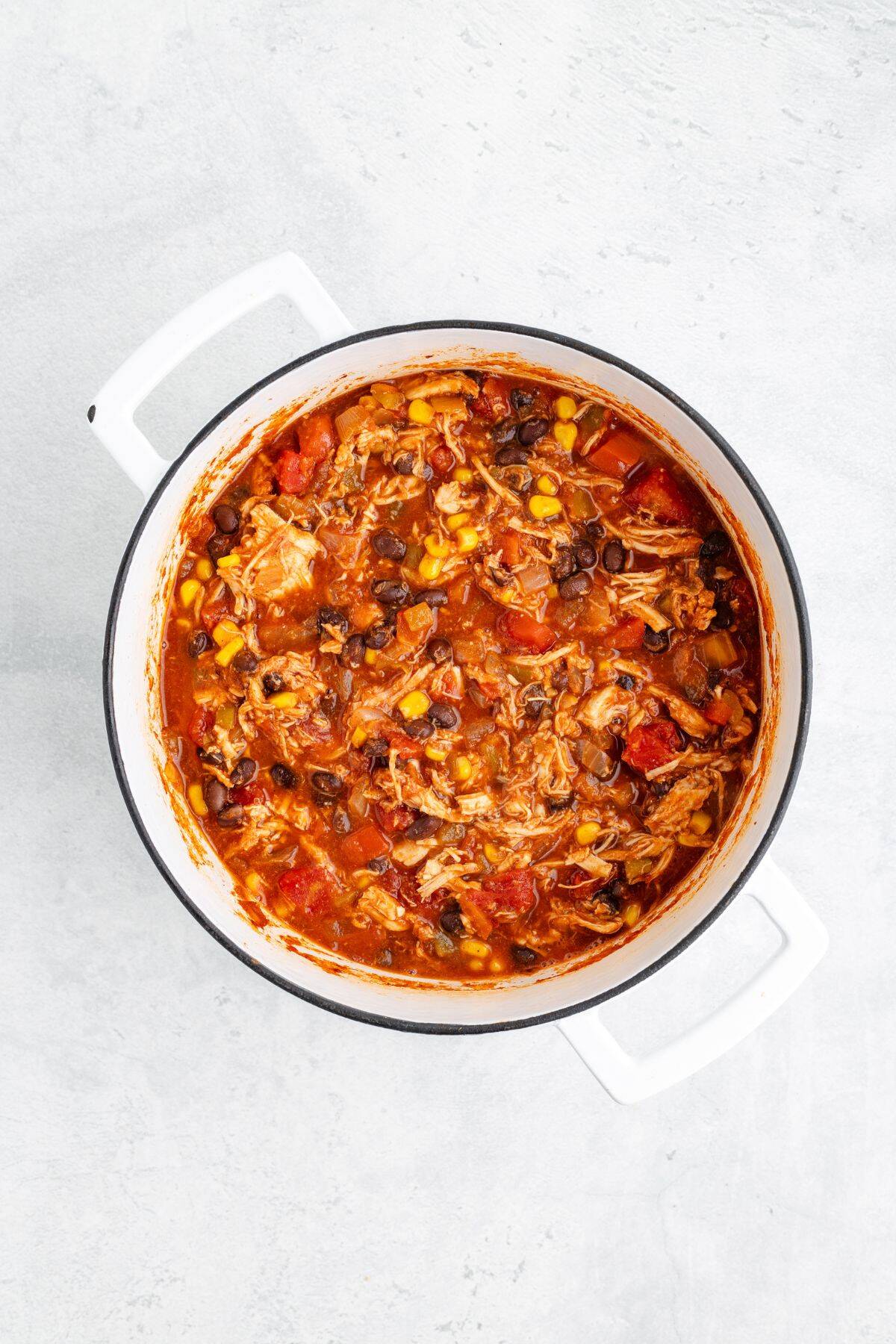 Easy Chicken Red Chili with Rotisserie Chicken - A One Pot Wonder